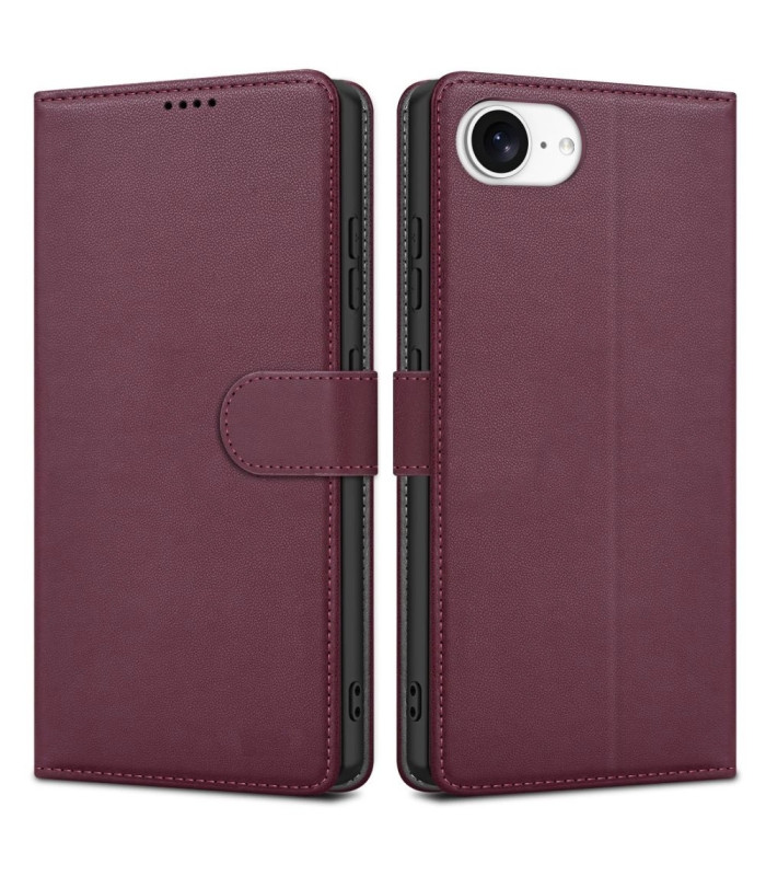 Raudonas atverčiamas dėklas Xiaomi Redmi 15C 4G telefonui "Fancy Wallet ...