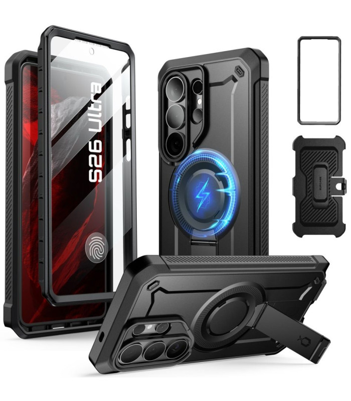 Juodas dėklas Samsung Galaxy S26 Ultra telefonui "Supcase Unicorn ...