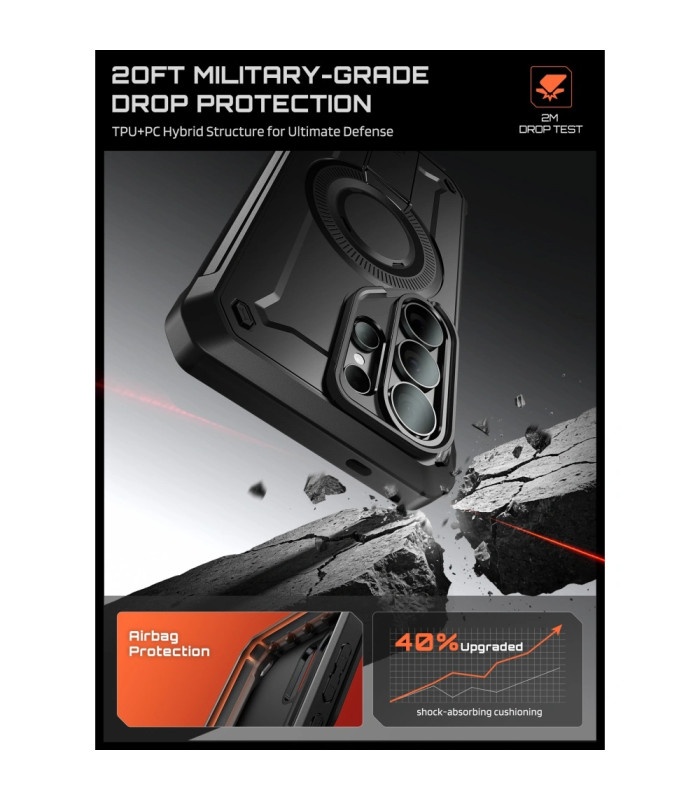 Juodas dėklas Samsung Galaxy S26 Ultra telefonui "Supcase Unicorn ...